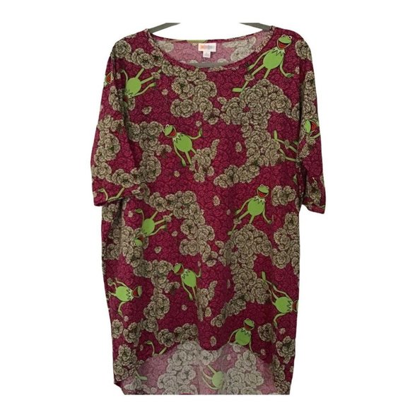 LuLaRoe | Tops | Lularoe Disney Classic T Kermit The Frog Floral ...